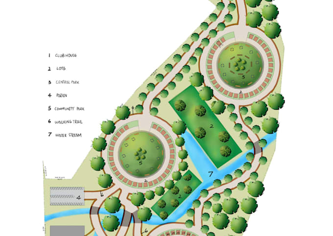 Design 3d outdoor rural landscape, digital city planning, futuristic ...