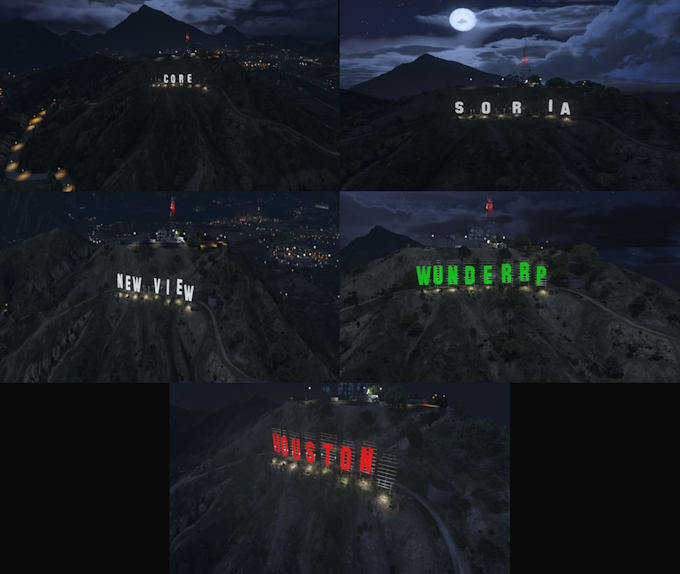 Create custom vinewood sign for fivem server by Kawtharbh | Fiverr
