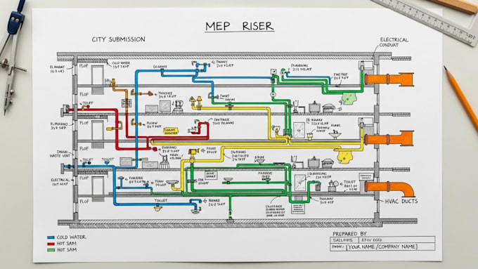 Prepare mep riser diagrams for city submission by James22_brown | Fiverr