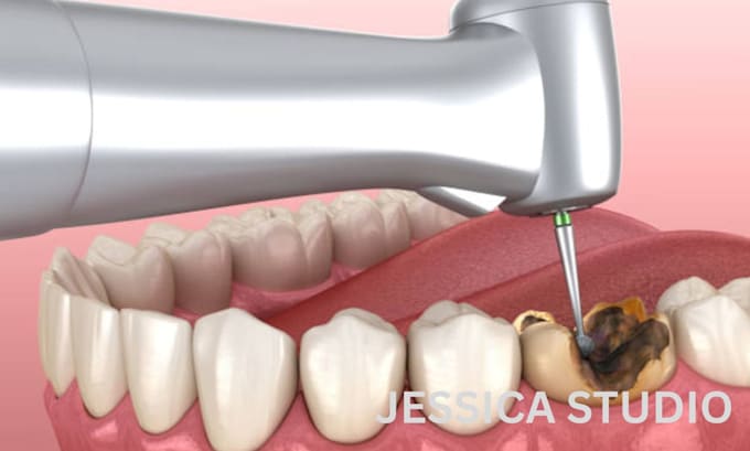 Realistic 3d animation, tooth decay removal, root canal dental ...