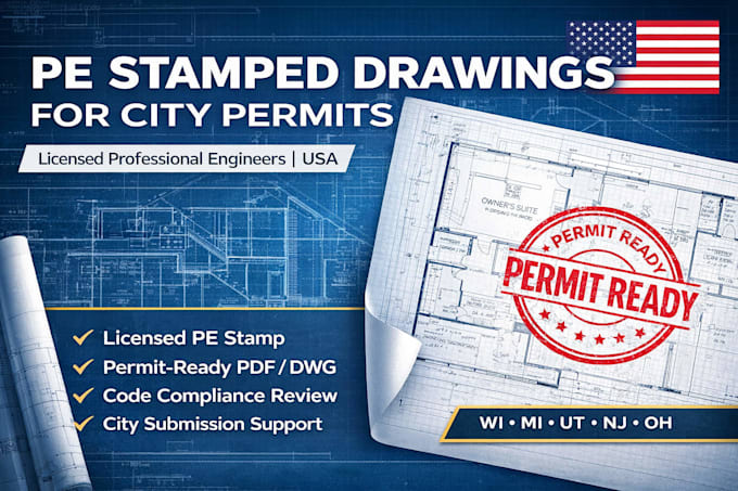 Provide pe stamped drawings and 2d floor plans for buildings by ...