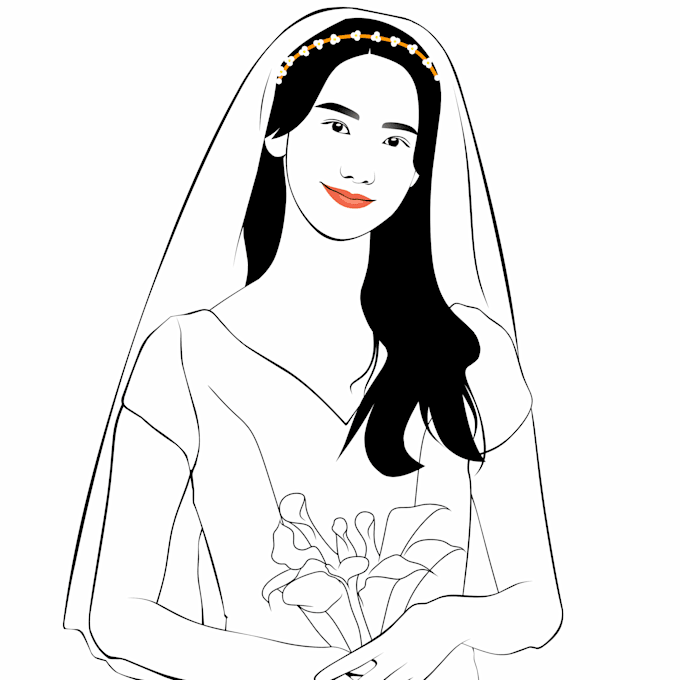 Create clean black and white line art vector from your image by ...
