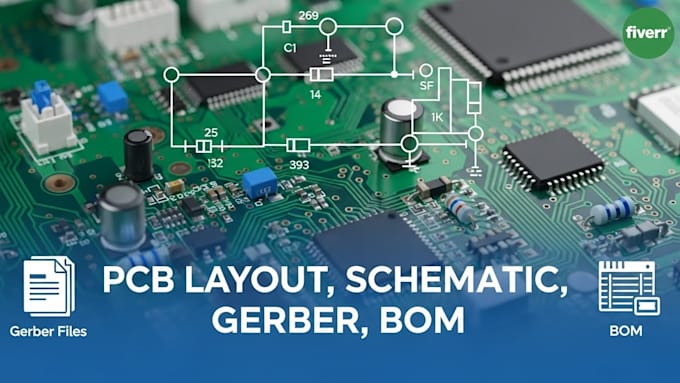 Design pcb layout, schematic, gerber files and bom for manufacturing by ...