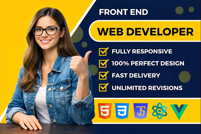 Develop responsive modern website using html css javascript by ...