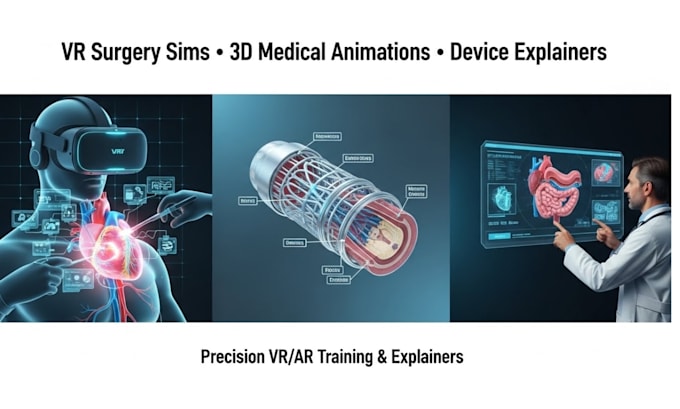 Create vr medical animation surgery simulation 3d medical device ...