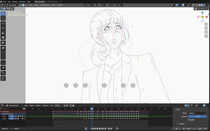 2d anime style frame by frame animation by Leonardos66 | Fiverr