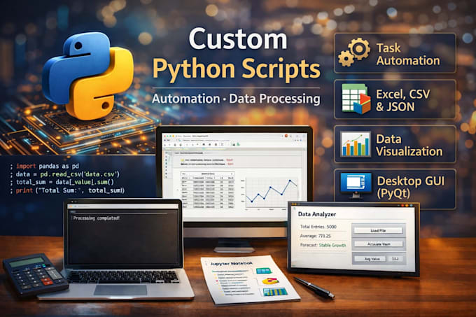 Write python scripts for data processing and task automation by Bileom ...