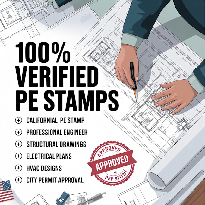 Pe stamp architectural florida california tx electrical map engineering ...