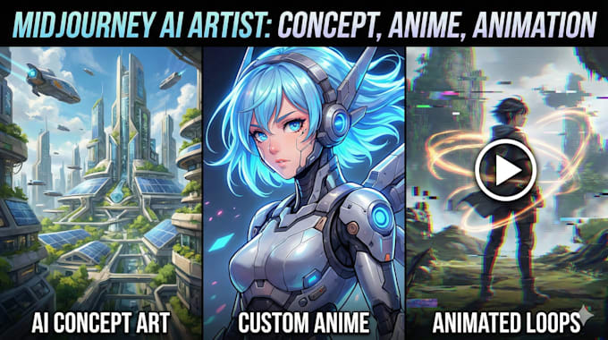 Create custom ai art ai animated art with midjourney ai by Tim_builds ...