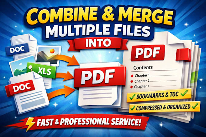 Combine, merge, and convert multiple files into one pdf file by Adamajd ...