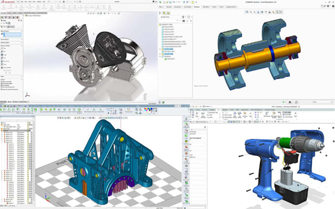 3d cad motion study mechanical assembly industrial simulation in ...