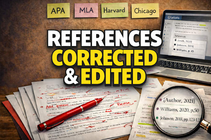 Fix references and citations in apa, mla, chicago, harvard by Daniyal ...
