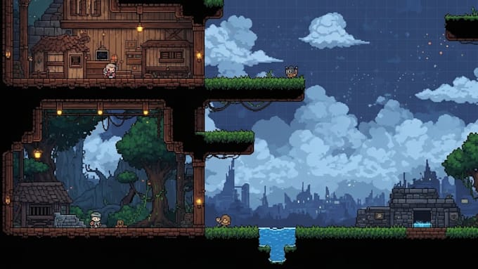 Do pixel environment pixel art background pixel art scene pixel ...