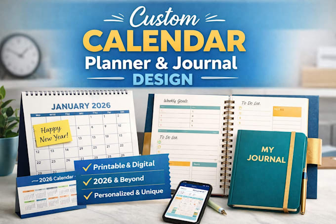 Design custom printable and digital calendars, planners and journals by ...