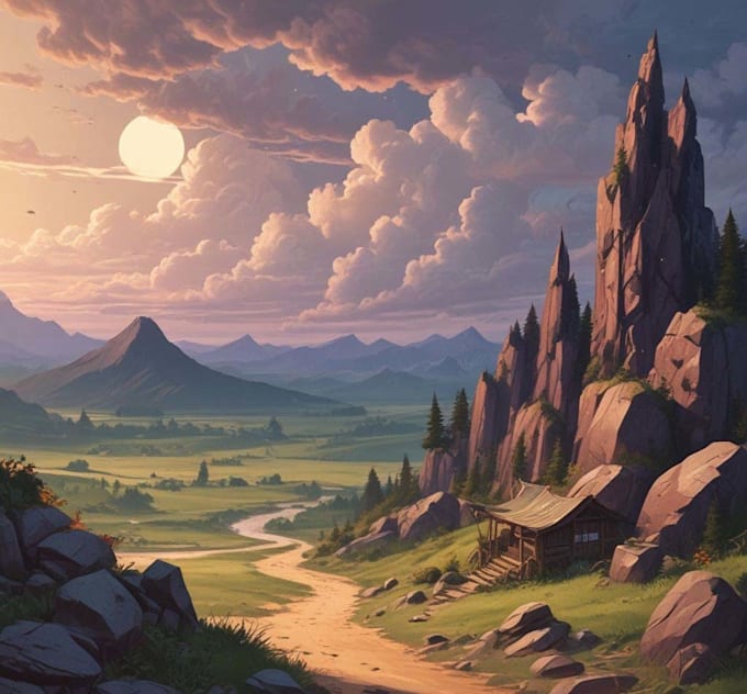 Draw anime background art illustration for vtuber stream by Noraduran02 ...