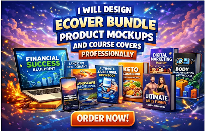 Design ecover bundle, mockups and course cover professionally by Jonas ...