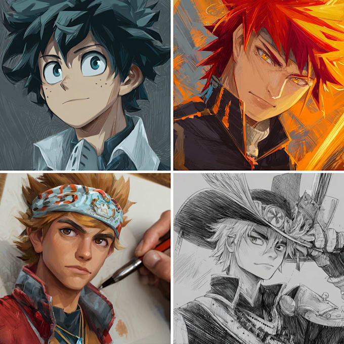 Draw custom anime character for you by Syerdoorn | Fiverr