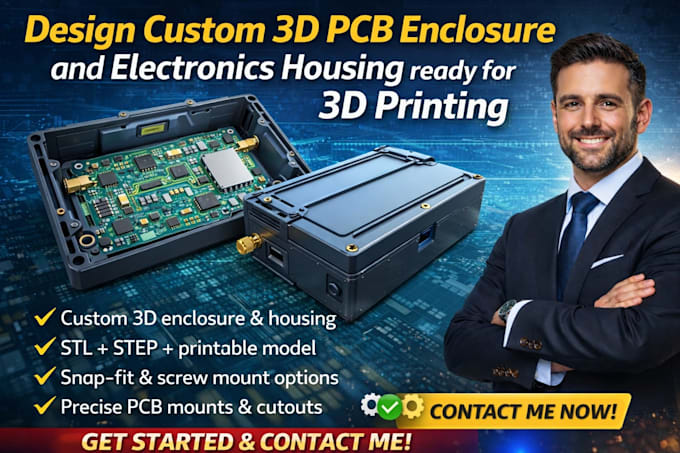 Design custom 3d printable pcb enclosure and electronics housing in ...