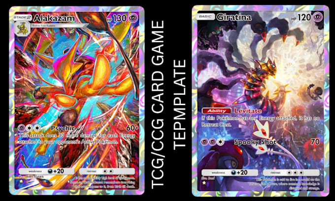 Design premium tcg and ccg card frame card templates trading card game ...