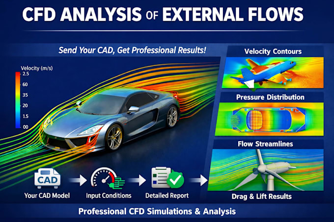 Do cfd analysis of external flows by Crastinclaun | Fiverr