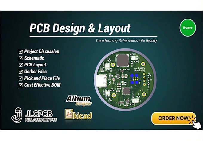 Maak professionele schema's, pcb-ontwerp en lay-out in altium of kicad