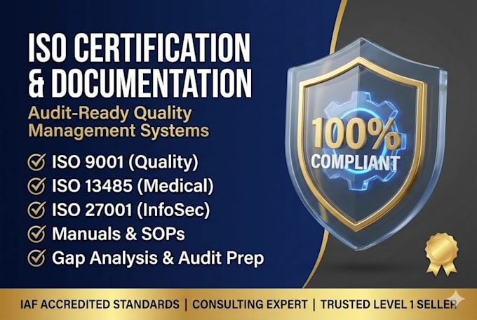 Build your qms and help you get iso 9001, 13485, or 27001 certified by ...