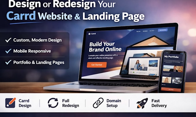 Design redesign carrd website, carrd landing page, carrd portfolio ...
