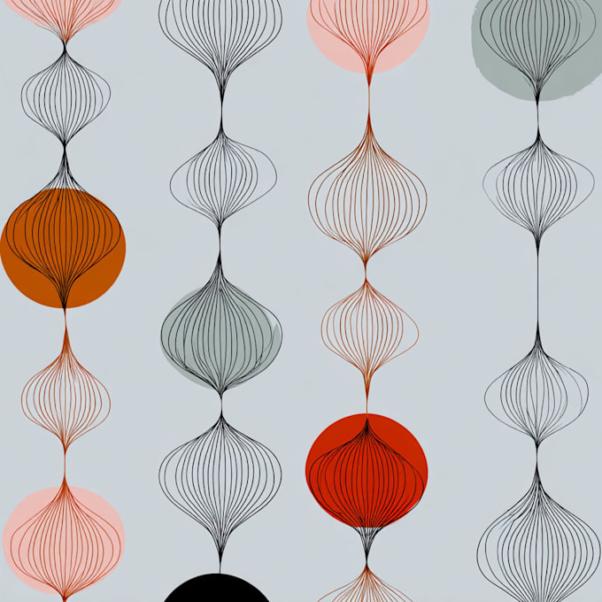 Design minimalist seamless line art pattern by Jahoeman | Fiverr