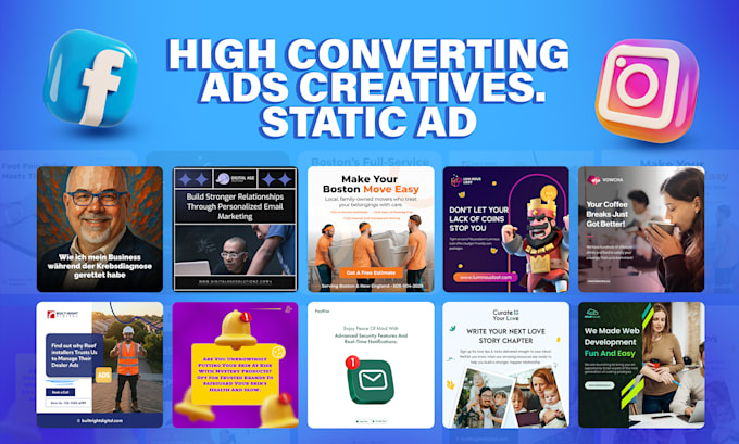 Do facebook ads design instagram ad creative and social media ads ...