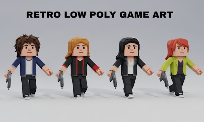 Do retro low poly game art character y2k psk ps1 n64 low poly animation ...