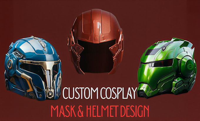 Sculpt 3d cosplay mask helmet 3d cosplay model armor stl for 3d ...