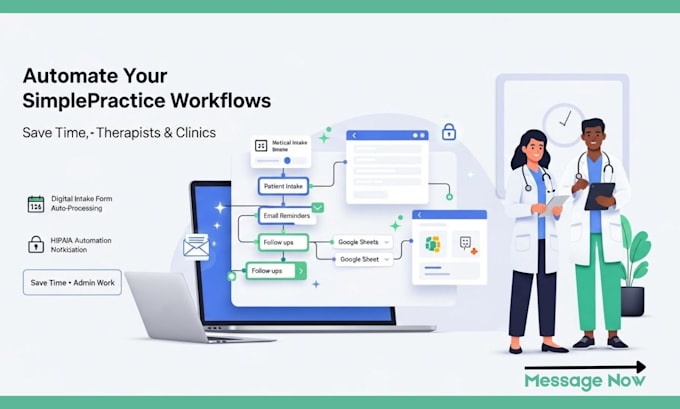 Automate simplepractice workflows, patient intake, scheduling, emails ...