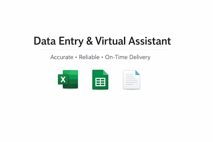 Do accurate data entry and virtual assistant tasks by Suzziistudio | Fiverr