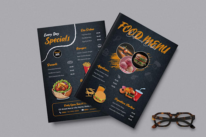 Restaurant food menus and custom cookbooks by Designer_nur26 | Fiverr