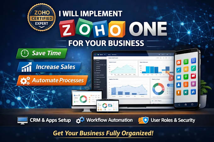 Implement zoho one for your business by Donchris11 | Fiverr