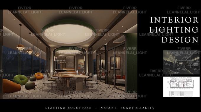 Create professional interior lighting design by Leannelai_light | Fiverr