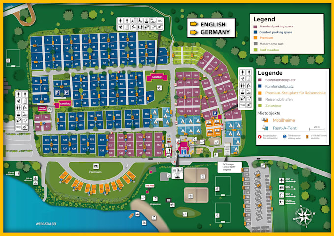 Design professional custom maps, campground, rv park, resort and event ...