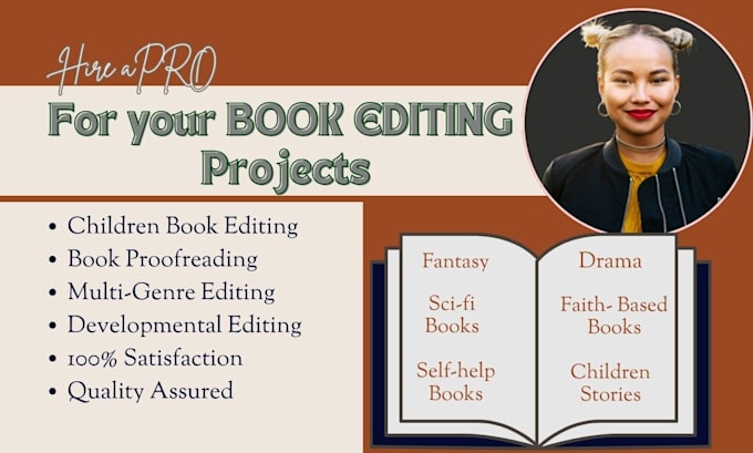 Do developmental editing, proofreading, for fiction and non fiction ...