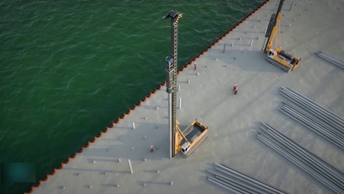 Create 3d port construction and seaport engineering animation by ...