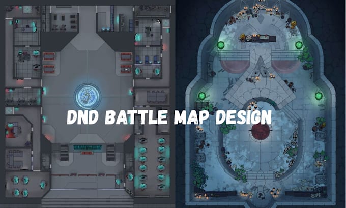 Design hand drawn dnd tactical battle maps, ttrp dnd battle map ...