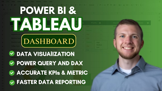 Build power bi, tableau dashboard with dax, power query for data ...