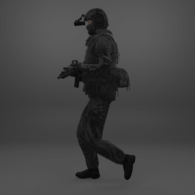 Soldier walk cycle animation, game ready loop by Berk_odev | Fiverr