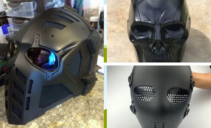 Sculpt 3d print and paint custom cosplay mask helmet armor by Promide ...