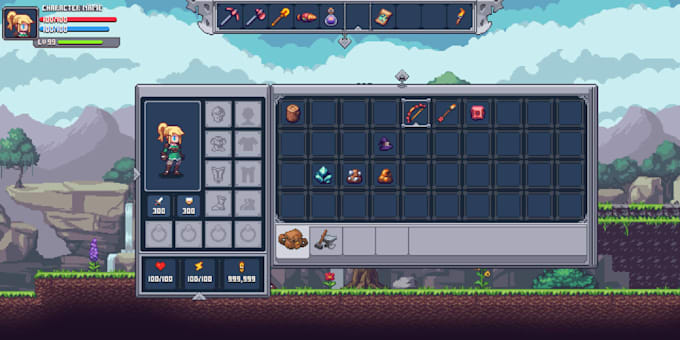 Créer une interface utilisateur et un hud en pixel art pour jeu ...