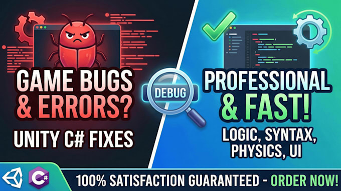 Professionally fix bugs in your unity 2d or 3d game by Muneeb__rizwan ...
