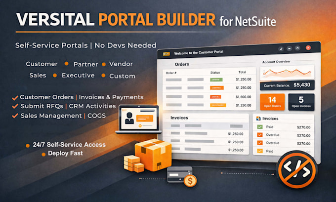 Build a custom netsuite customer or vendor portal by Dataongoing | Fiverr
