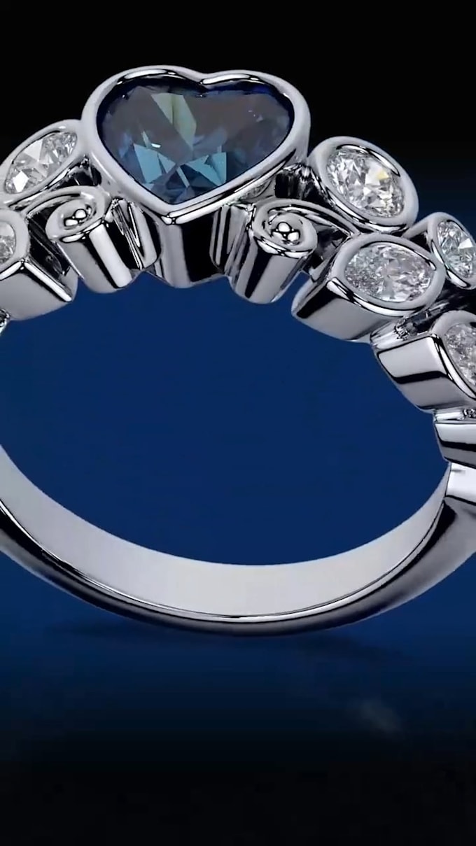 Create luxury ring animation, 3d jewelry animation, 3d jewelry design ...