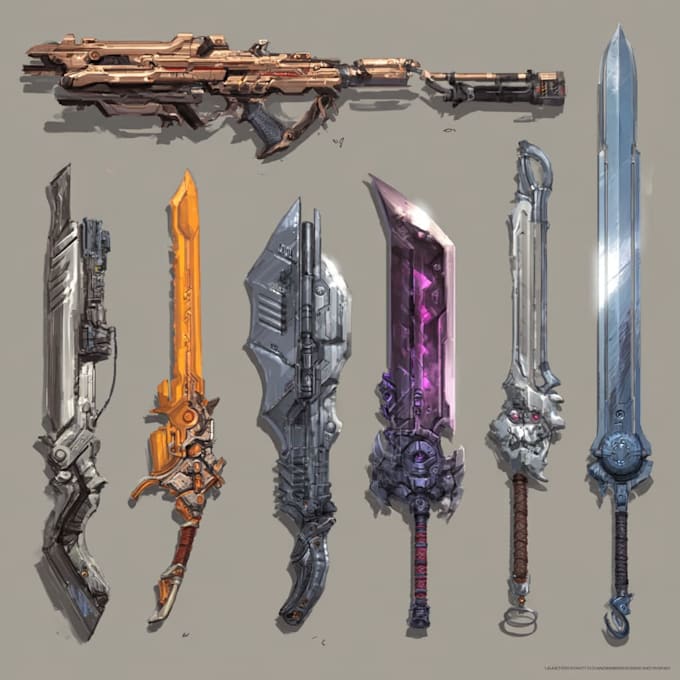 Design your fantasy and dnd weapons by Yamagunsola | Fiverr