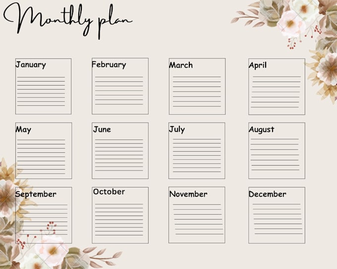 Design printable daily,weekly and monthly planners by Shambuling_sh ...
