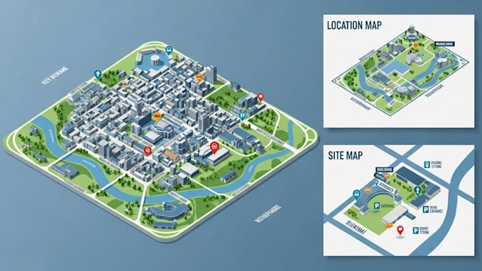 Design professional 3d vector maps, location map, site maps by Jacob ...